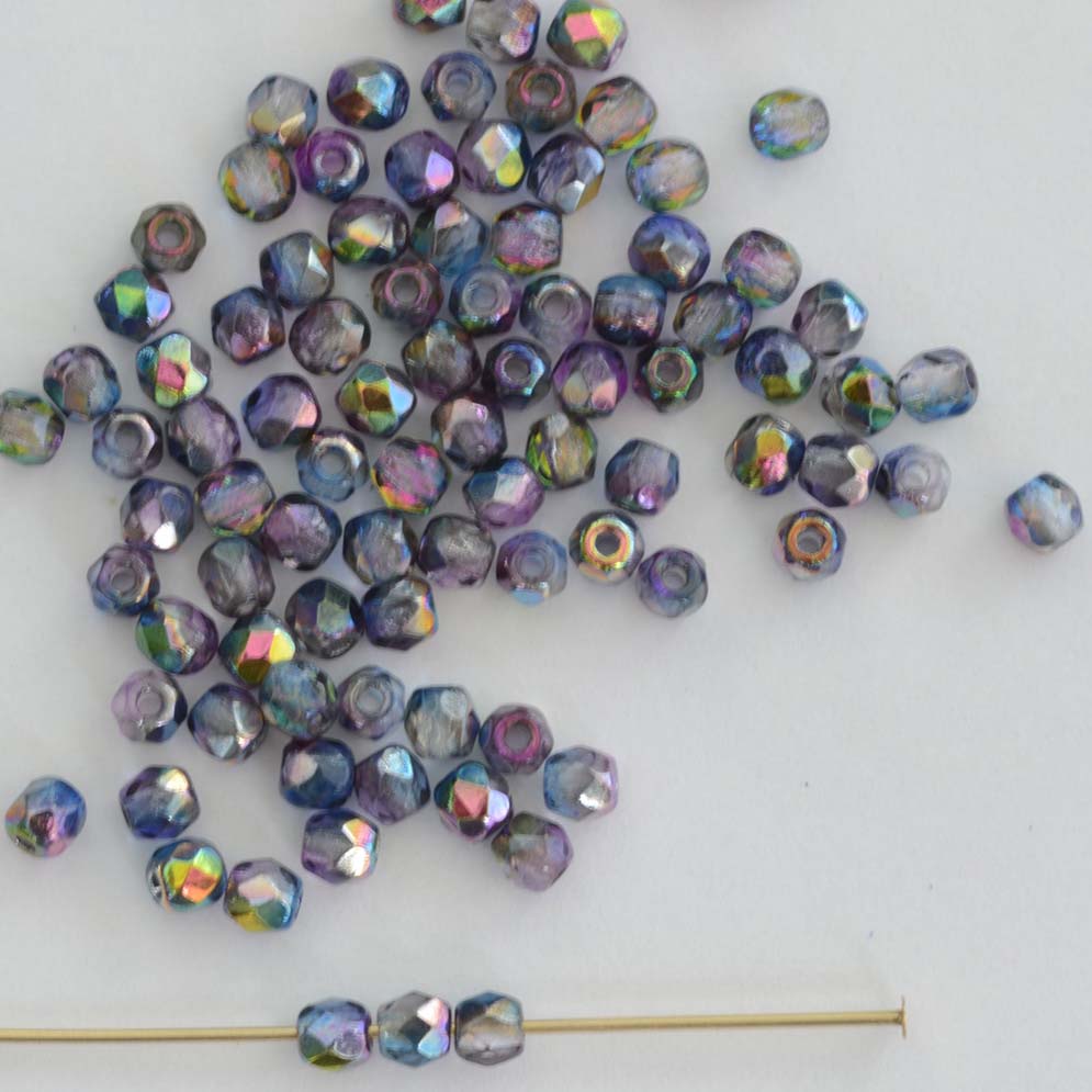 Fire Polished Blue 3 4 6 8 mm Crystal Magic Blue 00030-95100 Czech Bead ...