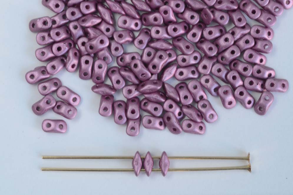 Super8 Pink Alabaster Matt Metallic Cerise 02010-29428 Czech Glass Bead ...