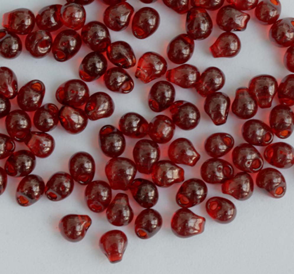Miyuki Drop Red DP0304 3.4mm Tr Garnet Gold Lustre Bead 10g - jewelbeads4