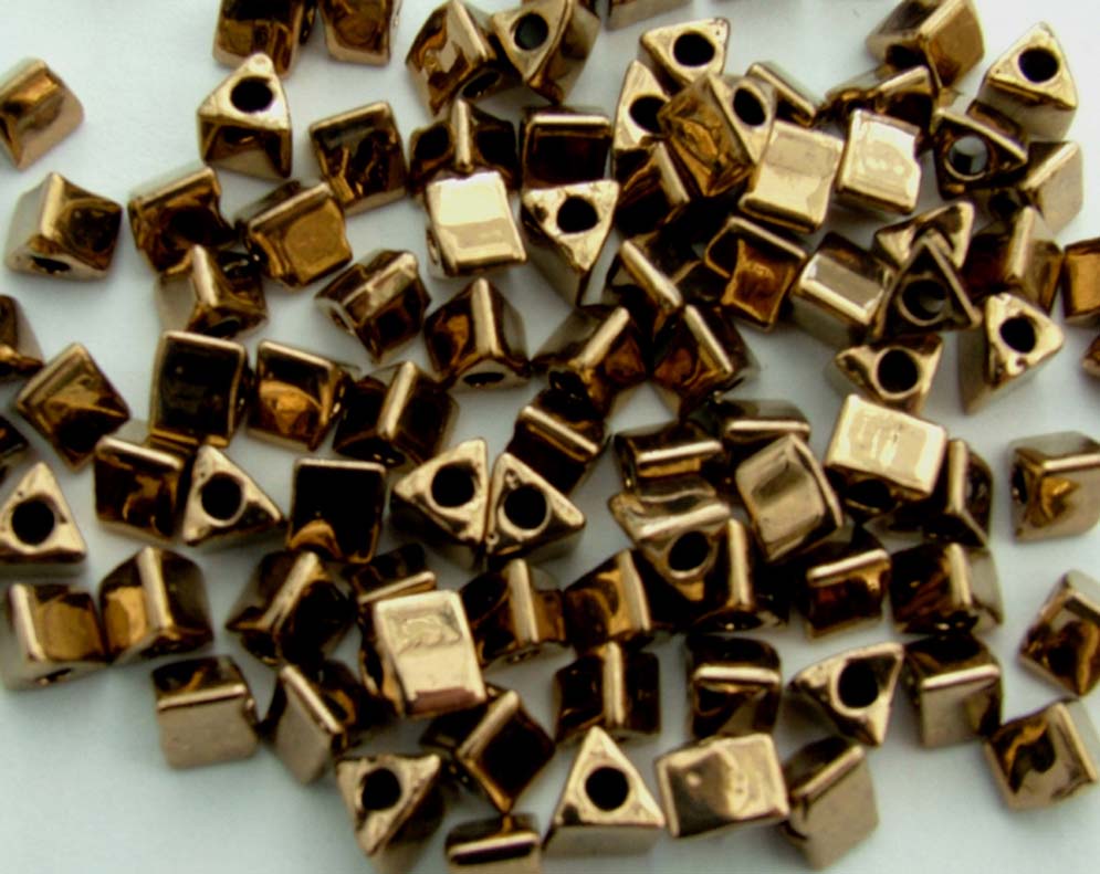 Miyuki Triangle Sharp Brown STR-0457 Size 10 8 5 Metallic Dark Bronze ...