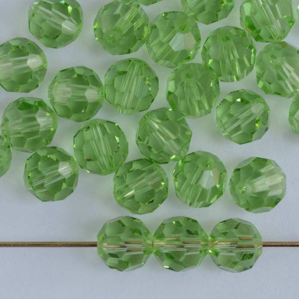 Swarovski Hex Faceted 5000 Green 3 4 6 mm Peridot 214 Round Beads ...